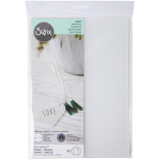 Sizzix Surfaces - Printable Shrink Plastic - A4 - 10 Sheets – Art by ...